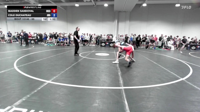 65 lbs Champ. Round 2 - Madden Sandoval, Oregon vs Cole DuChateau ...