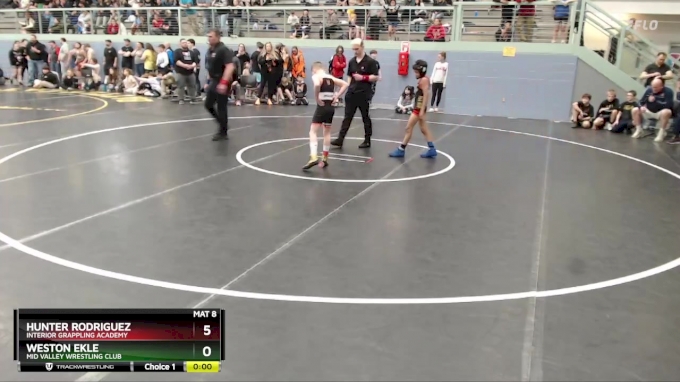 74 lbs 1st Place Match - Weston Ekle, Mid Valley Wrestling Club vs ...