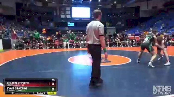 182 lbs Quarterfinals (8 Team) - Colten Stevens, Yorkville (H.S.) vs ...