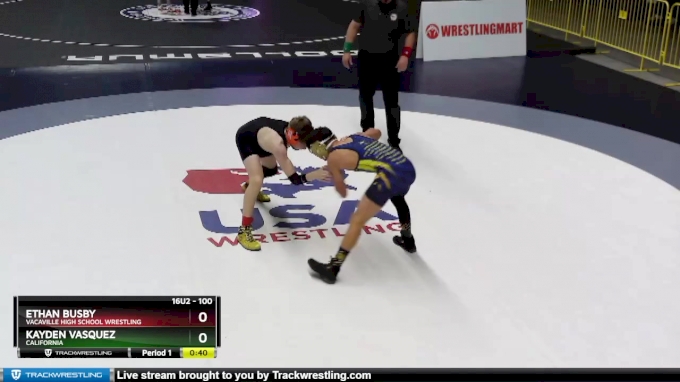 100 lbs Cons. Round 5 - Kayden Vasquez, California vs Ethan Busby ...
