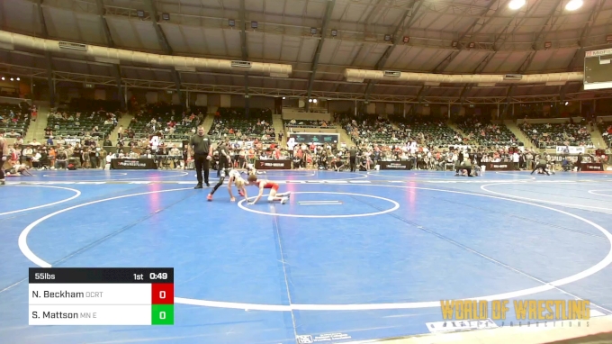 55 lbs Consolation - Nathan Beckham, OCRTC vs Spencer Mattson, MN Elite