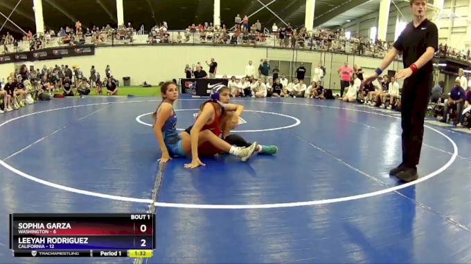 108 lbs Round 1 (6 Team) - Sophia Garza, Washington vs Leeyah Rodriguez ...