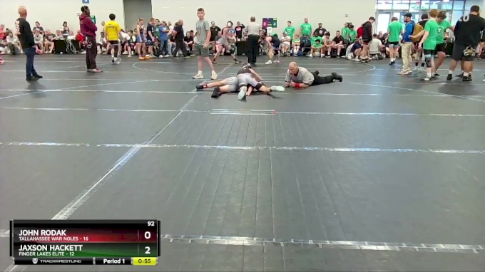 92 lbs Round 3 (6 Team) - John Rodak, Tallahassee War Noles vs Jaxson ...