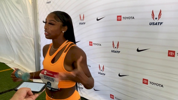 Alaysha Johnson Rolls Through First Round Of 100m Hurdles.