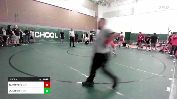 220 lbs Consi Of 16 #2 - Gabriel Herrera, Covina vs Aaron Duran, Arroyo