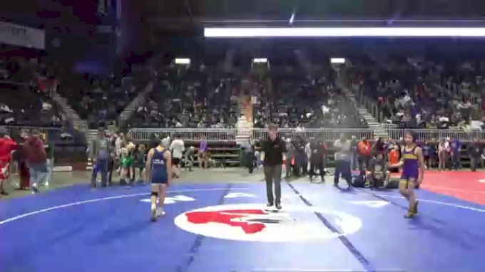 92 lbs Quarterfinal - Clint Kimes, Thermopolis Wrestling Club vs Rocky ...
