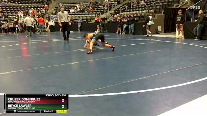 110 lbs Champ. Round 1 - Cruzer Dominguez, MWC Wrestling Academy vs ...