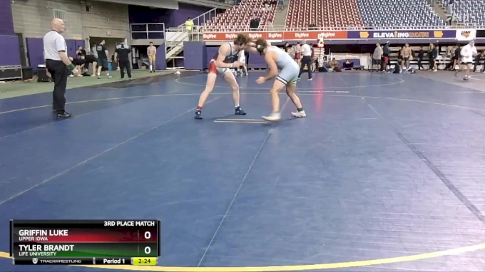 184 lbs 3rd Place Match - Griffin Luke, Upper Iowa vs Tyler Brandt ...