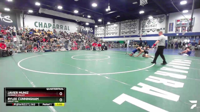 157 lbs Quarterfinal - Rylee Cunningham, Great Oak vs Javier Muniz ...