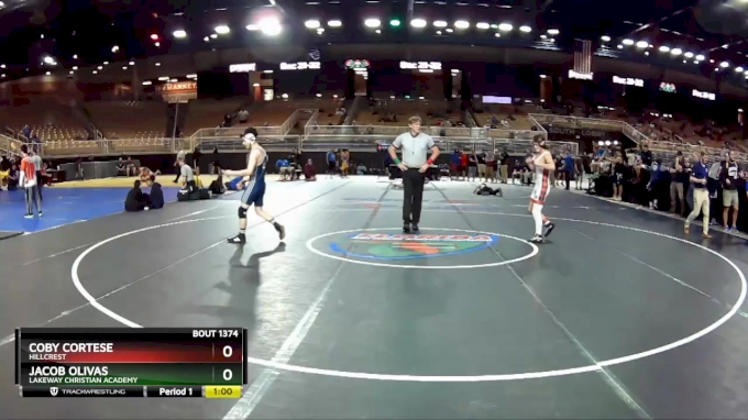 120 lbs Cons. Round 2 - Jacob Olivas, Lakeway Christian Academy vs Coby ...