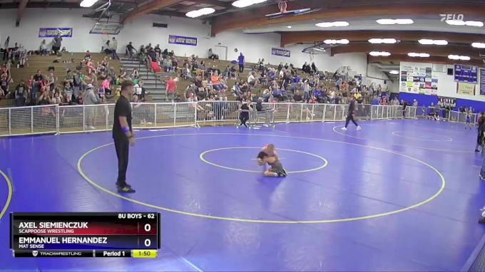 62 lbs Cons. Semi - Axel Siemienczuk, Scappoose Wrestling vs Emmanuel ...