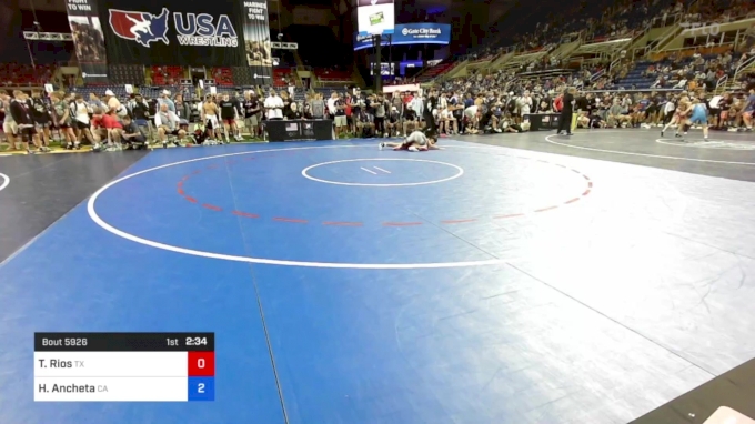 126 lbs Cons 32 #1 - Tristan Rios, Texas vs Hayden Tyler Ancheta ...