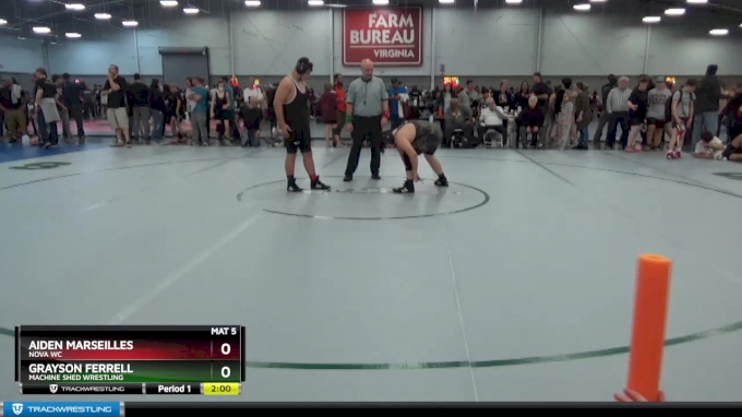 187 lbs Cons. Round 2 - Aiden Marseilles, Nova WC vs Grayson Ferrell ...