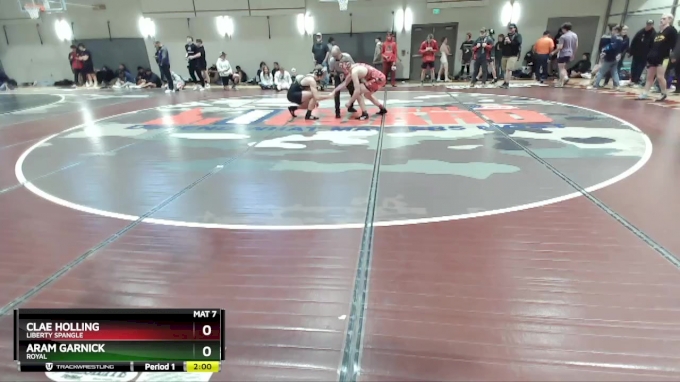 170 lbs Cons. Round 3 - Clae Holling, Liberty Spangle vs Aram Garnick ...
