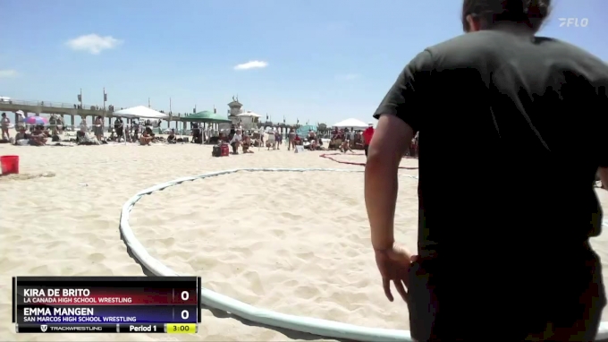 70 kg Round 3 - Kira De Brito, La Canada High School Wrestling vs Emma ...