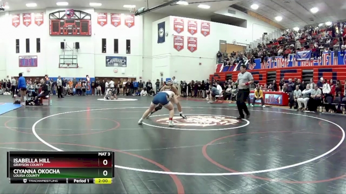 145 lbs Semifinal - Isabella Hill, Grayson County vs Ciyanna Okocha ...