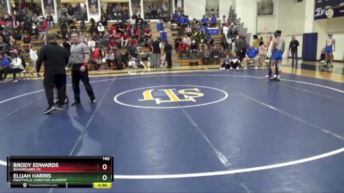 140 lbs Champ. Round 1 - Brody Edwards, Beauregard HS vs Elijah Harris ...
