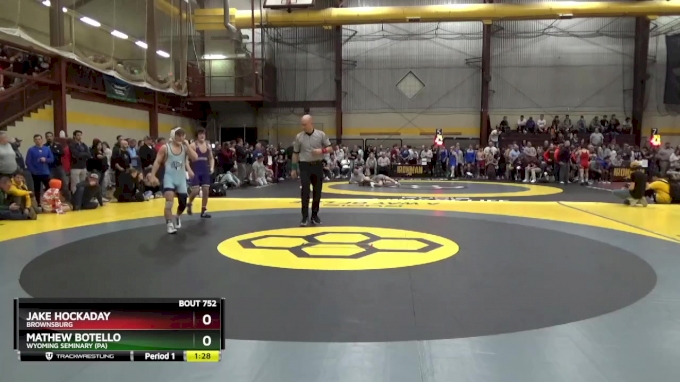 132 lbs Champ. Round 3 - Jake Hockaday, Brownsburg vs Mathew Botello ...