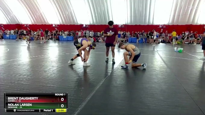 150 lbs Round 1 (6 Team) - Brent Daugherty, Xavier 2 vs Nolan Larsen ...
