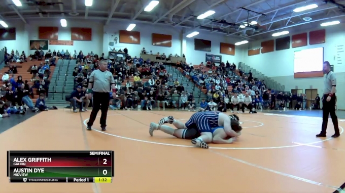 285 lbs Semifinal - Alex Griffith, Galion vs Austin Dye, Midview
