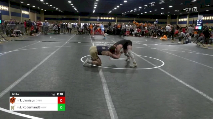 141 lbs Rd Of 16 - Tagen Jamison, Oklahoma State vs Joshua Koderhandt, Navy
