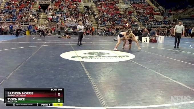 160 lbs Quarterfinal - Tyson Rice, Williston vs Brayden Morris ...