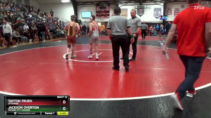 126 lbs Round 1 - Tayton Frueh, Ottumwa vs Jackson Overton, Prairie ...