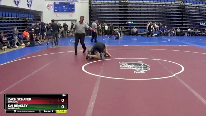 126 lbs Cons. Round 5 - Zach Schafer, ELMWOOD vs Kai Beasley, Whiteland