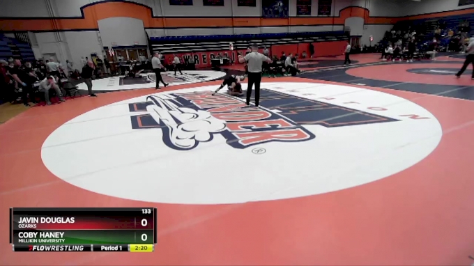 133 lbs Champ. Round 1 - Javin Douglas, Ozarks vs Coby Haney, Millikin ...