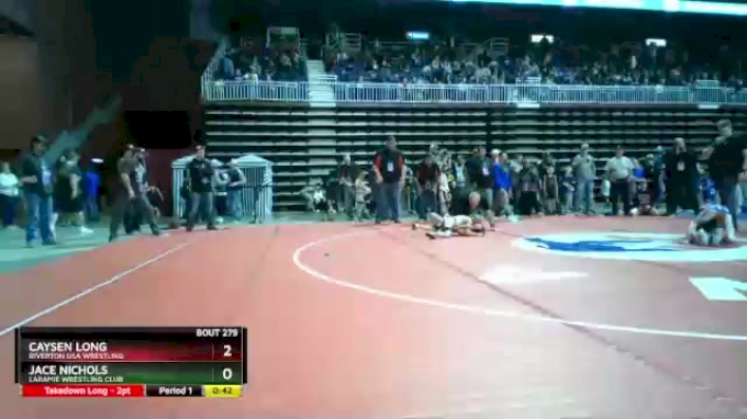 49 lbs Cons. Semi - Jace Nichols, Laramie Wrestling Club vs Caysen Long ...