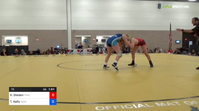 73 lbs Rr Rnd 3 - Katja Osteen, Team California vs Tristan Kelly, Team ...