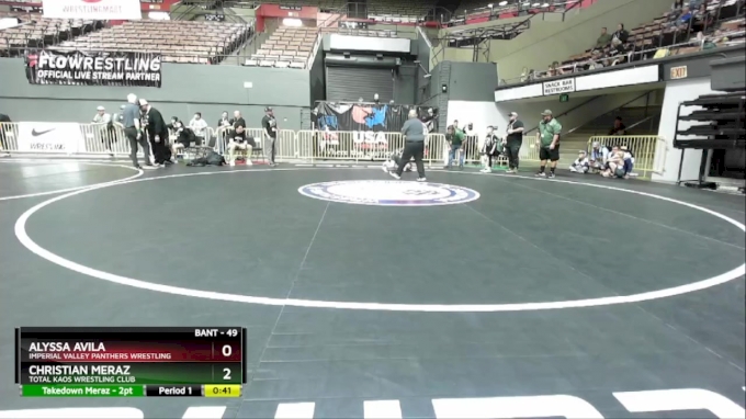 49 lbs Cons. Round 6 - Christian Meraz, Total Kaos Wrestling Club vs ...