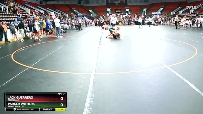 119 lbs Semifinal - Jack Guerrero, Allendale vs Parker Withers, Front ...