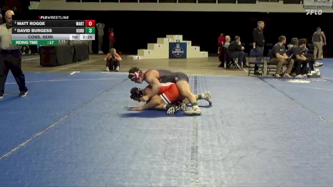 174 lbs Cons. Semi - David Burgess, Huntingdon vs Matt Rogge, Wartburg