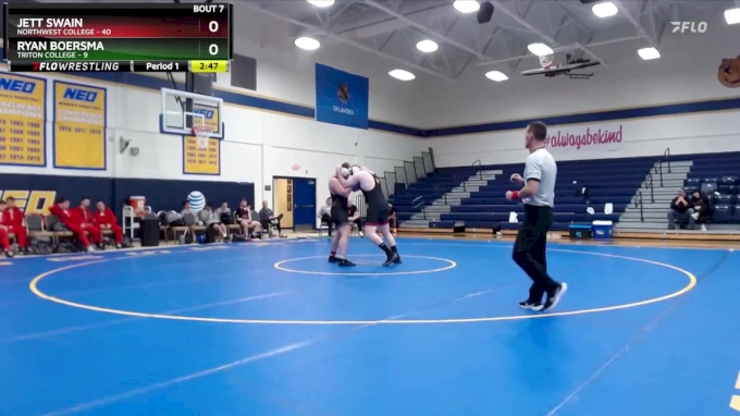 285 lbs Round 3 (6 Team) - Ryan Boersma, Triton College vs Jett Swain ...