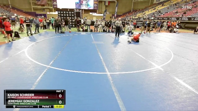 113 lbs Cons. Semi - Kaison Schreier, MO West Championship Wrestling ...