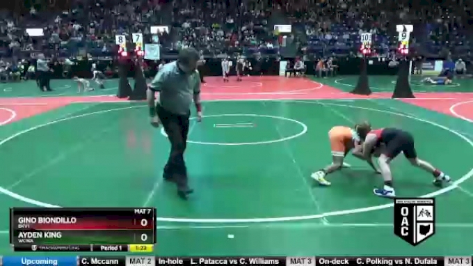 95 lbs Champ. Round 1 - Ayden King, WCWA vs Gino Biondillo, BKV1