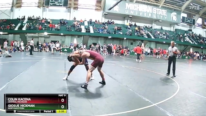 141 lbs Cons. Round 4 - Giosue Hickman, Northwestern vs Colin Kacena ...