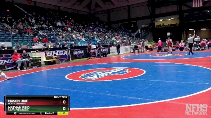7A-126 lbs Champ. Round 1 - Nathan Reid, South Forsyth H.S. vs Mason ...