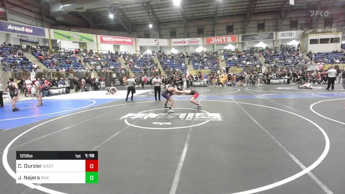 125 lbs Quarterfinal - Cooper Oursler, Westside WC vs Jon Najera, River ...