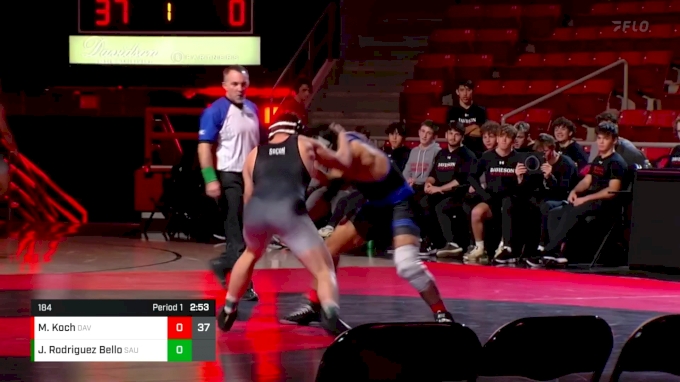 184 lbs Marc Koch, Davidson vs Joshua Rodriguez Bello, St. Andrews ...