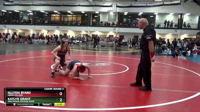 143 lbs Champ. Round 2 - Allydia Byard, Hiram College vs Katlyn Grant ...