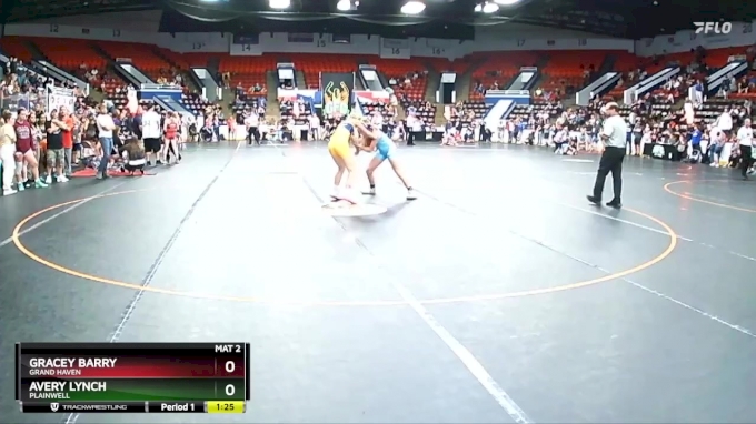 120 lbs Champ. Round 1 - Gracey Barry, Grand Haven vs Avery Lynch ...