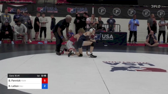 44 kg Cons 16 #1 - Beau Fennick, Young Guns Wrestling Club vs Brayden ...