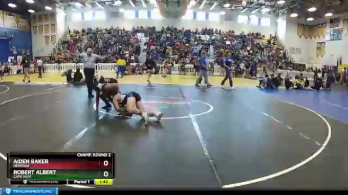 113 lbs Champ. Round 2 - Aiden Baker, Heritage vs Robert Albert, Cape Heat