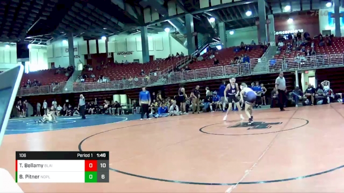 106 lbs Round 3 (3 Team) - Tannon Bellamy, Blair vs Brody Pitner, North ...