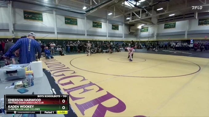 110 lbs Cons. Round 5 - Kaden Wookey, Clark/Willow Lake Cyclones vs ...
