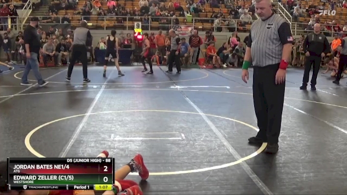 88 lbs Semifinal - Edward Zeller (c1/5), Westshore vs Jordan Bates Ne1 ...