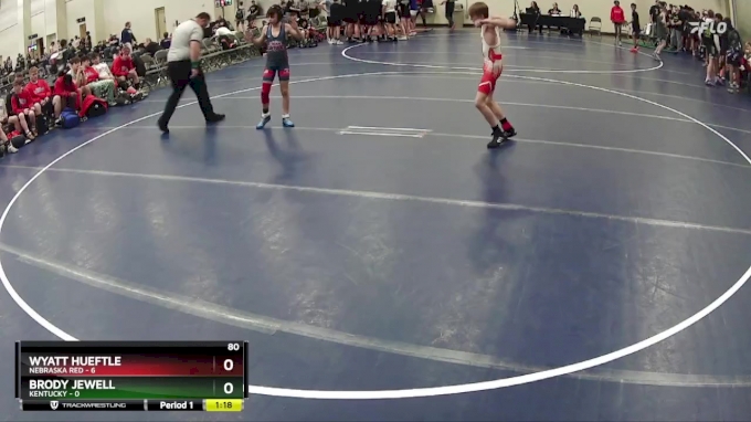 80 lbs Round 3 (6 Team) - Wyatt Hueftle, Nebraska Red vs Brody Jewell ...