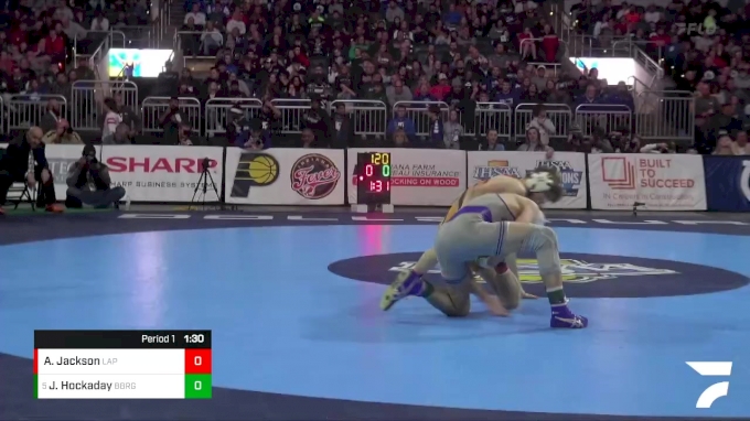 120 lbs 1st Place Match - Jake Hockaday, Brownsburg vs Ashton Jackson ...